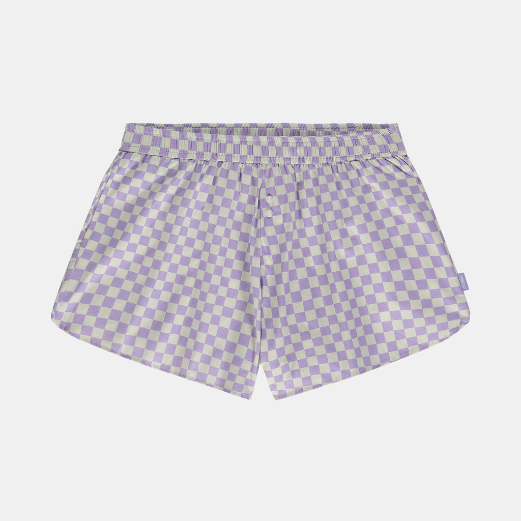 Pockies© - Lady Purple Checkers Pyjama Shorts