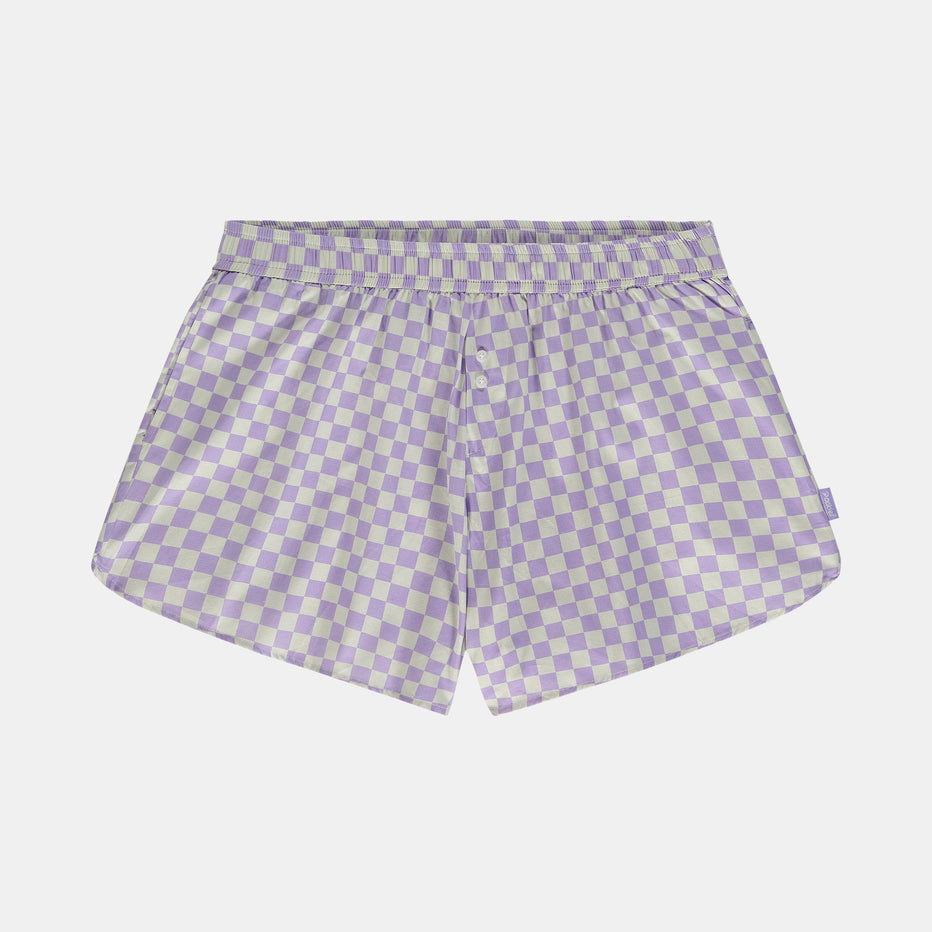 Pockies© - Lady Purple Checkers Pyjama Shorts